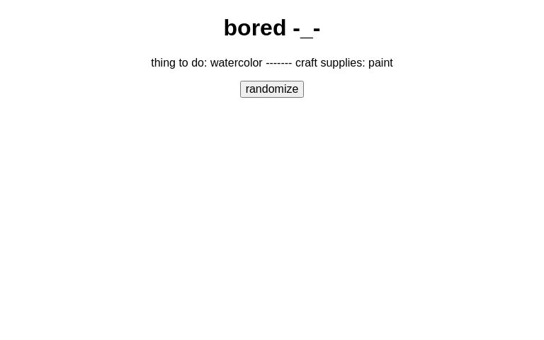 bored -_- ― Perchance Generator
