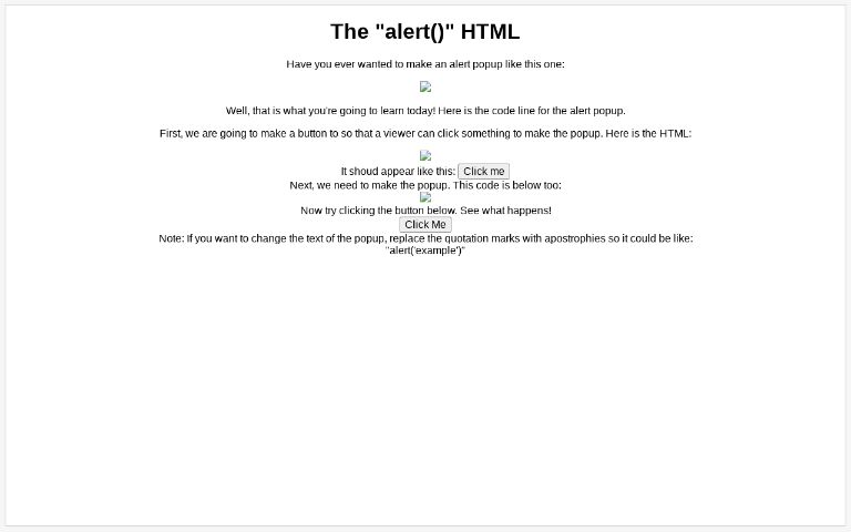 The "alert()" HTML ― Perchance Generator