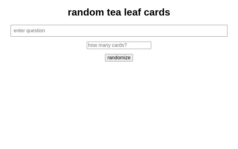 random tea leaf cards ― Perchance Generator