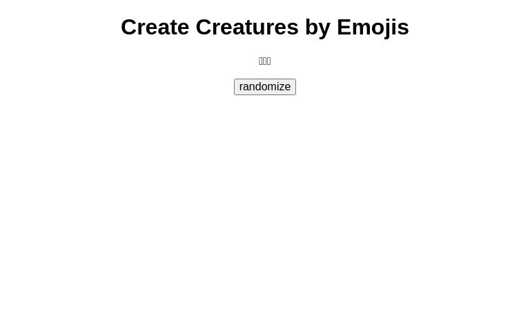 Create Creatures by Emojis ― Perchance Generator