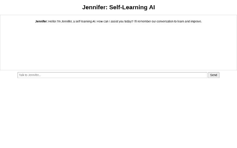 Jennifer: Self-Learning AI ― Perchance Generator
