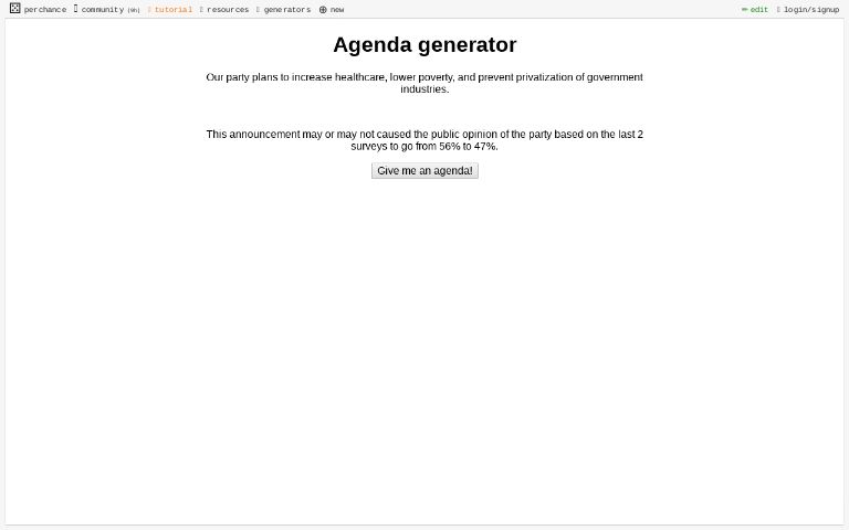 Agenda generator