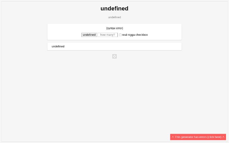 undefined ― Perchance Generator