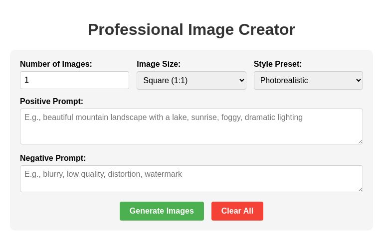 Professional Image Creator ― Perchance Generator