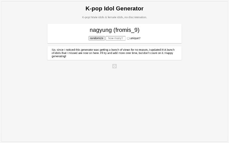 K-pop Idol Generator
