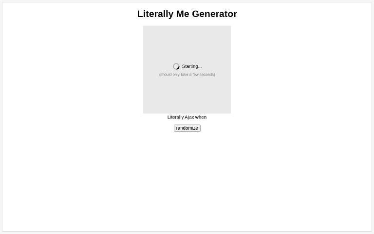 Literally Me Generator