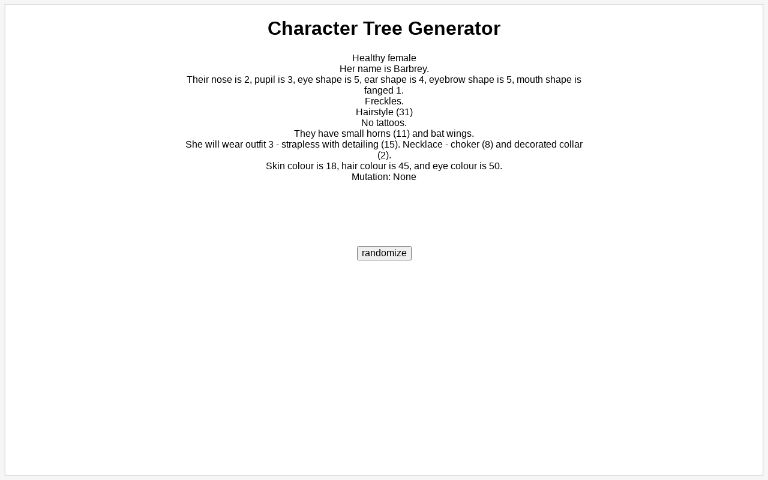 Character Tree Generator