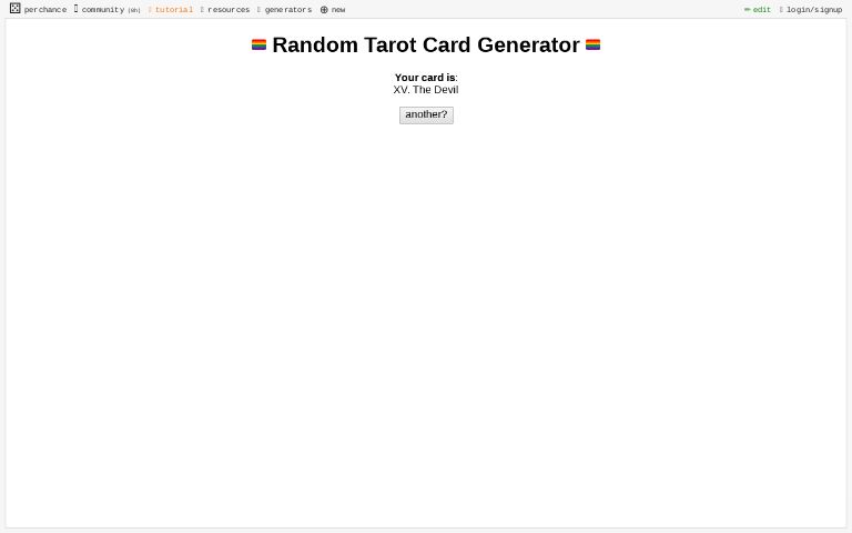 Random Tarot Card Generator