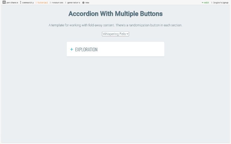 Accordion With Multiple Buttons ― Perchance Generator