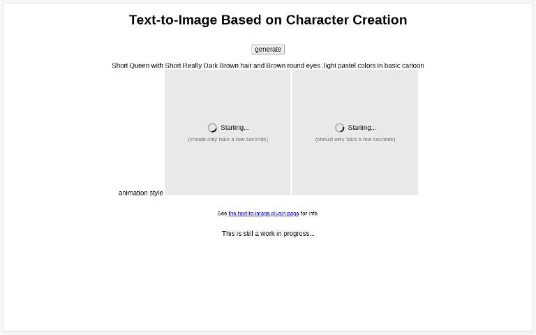 Text-to-Image Based on Character Creation ― Perchance Generator