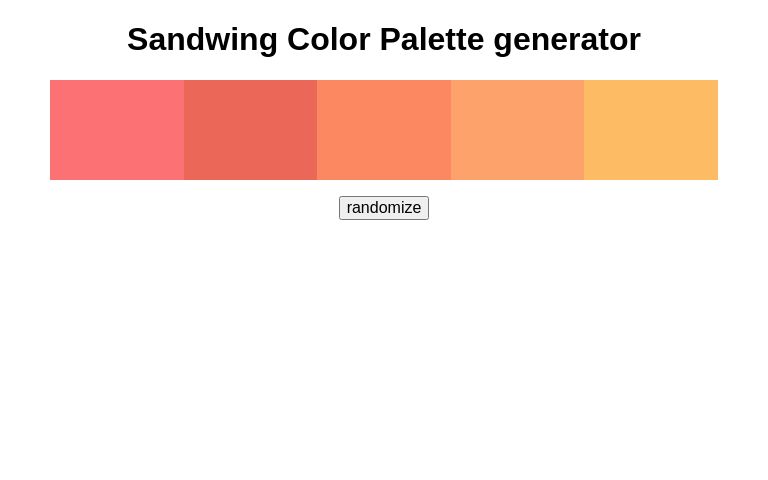 Sandwing Color Palette generator