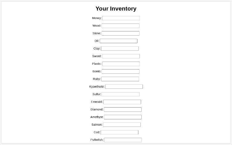 Your Inventory ― Perchance Generator