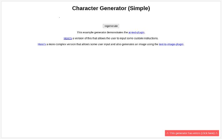 AI Fantasy Character Generator (Simple)