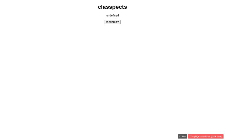 classpects ― Perchance Generator