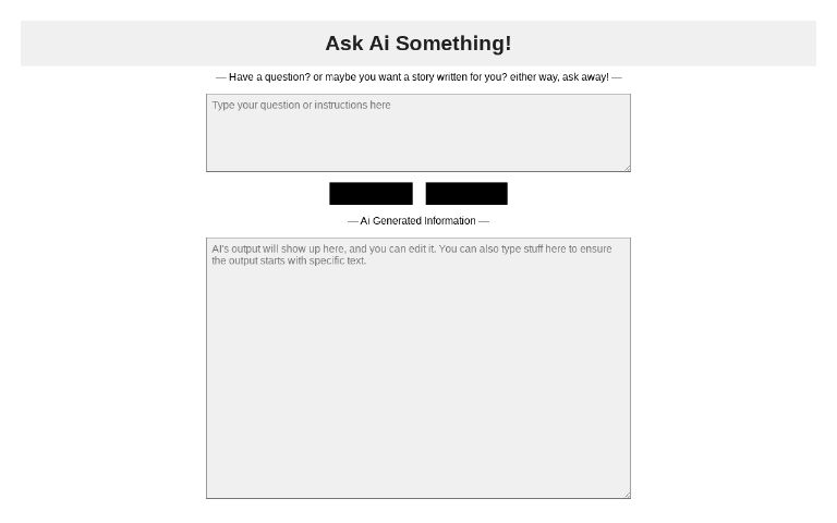 Ask Ai Something! ― Perchance Generator