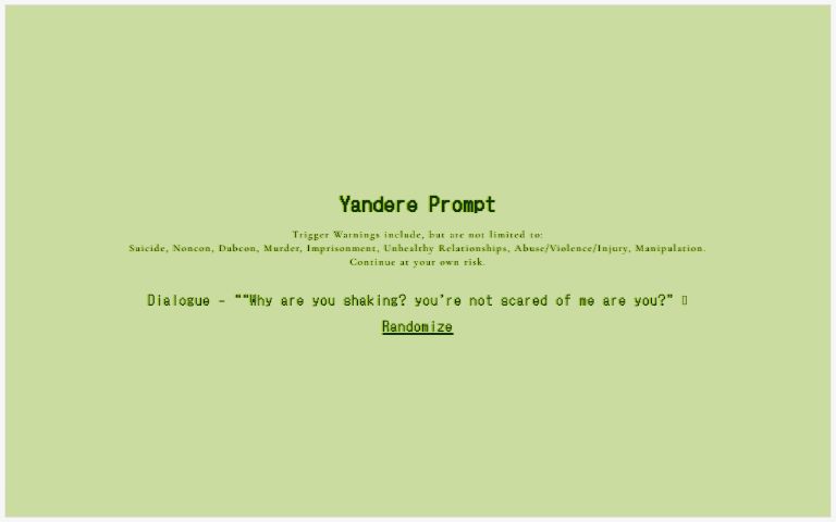 Yandere Prompt ― Perchance Generator
