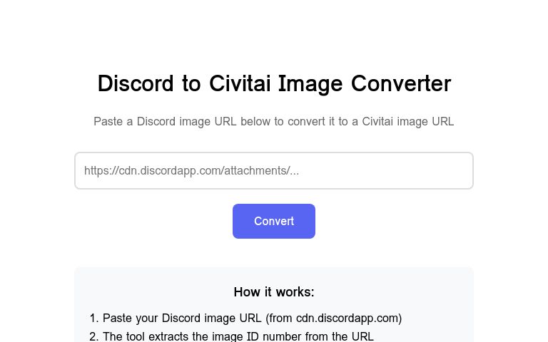 Discord to Civitai Image Converter ― Perchance Generator