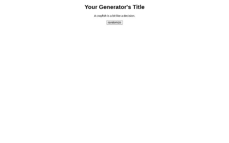 Minimal ― Perchance Generator