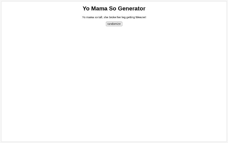 Yo Mama So Generator