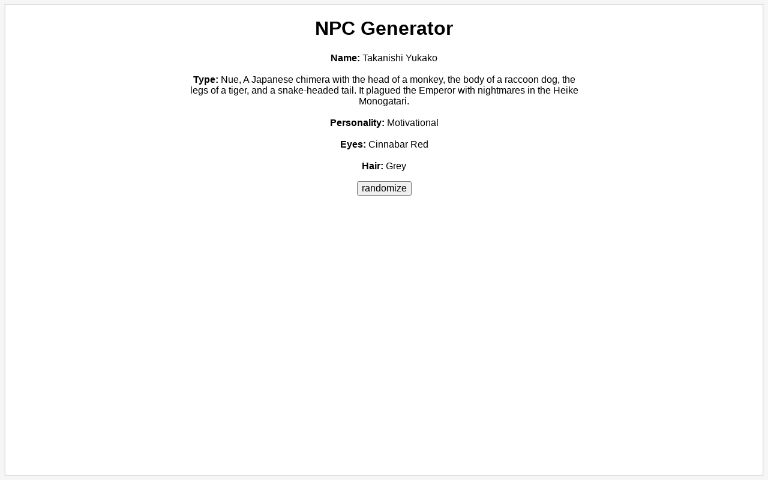 NPC Generator