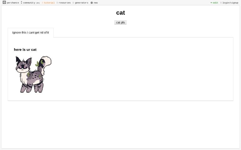cat ― Perchance Generator