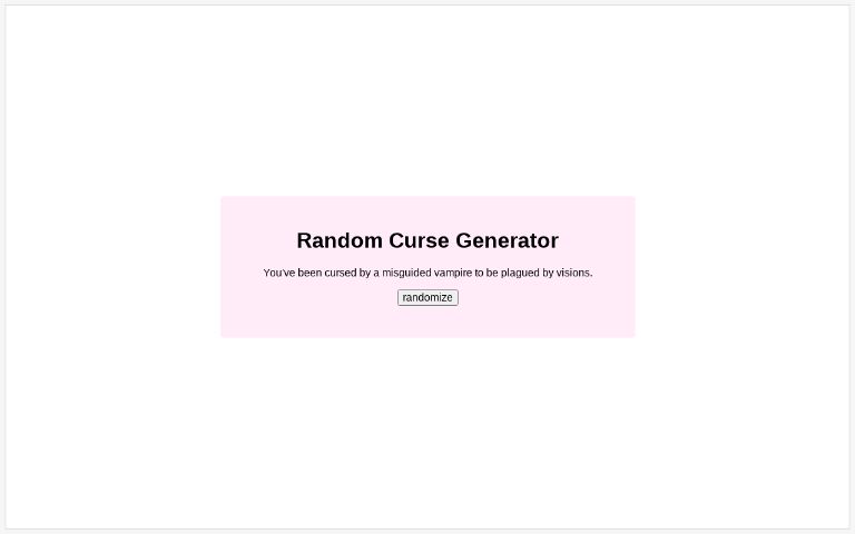 Random Curse Generator