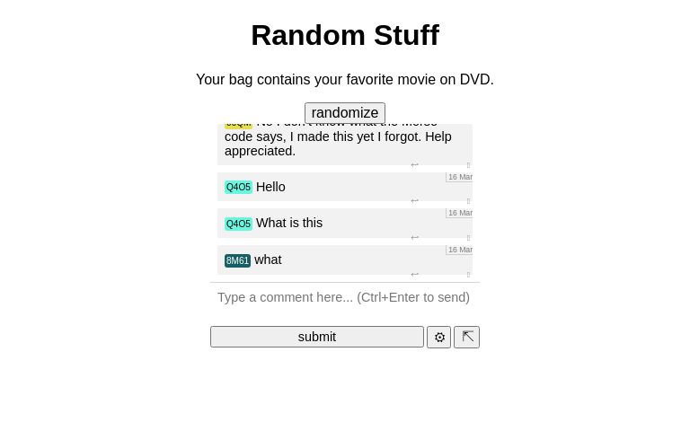 Random Stuff ― Perchance Generator