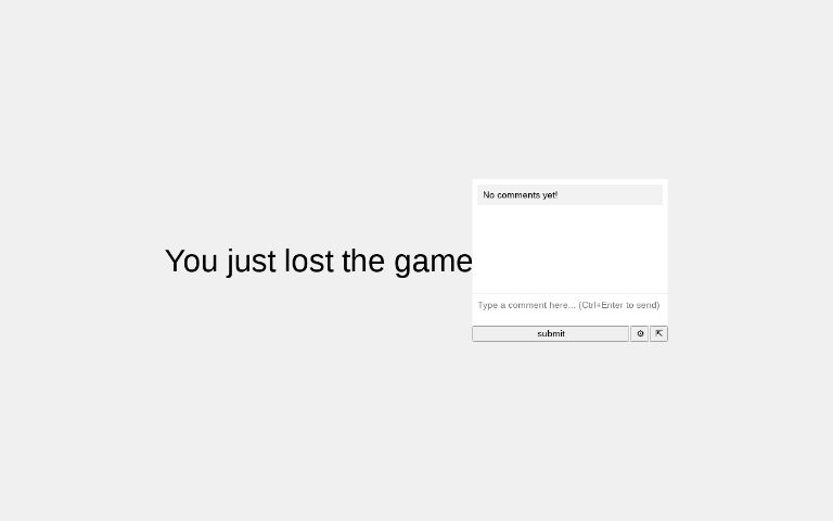 You Just Lost The Game ― Perchance Generator