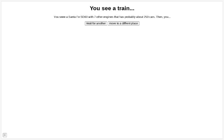 You see a train... ― Perchance Generator