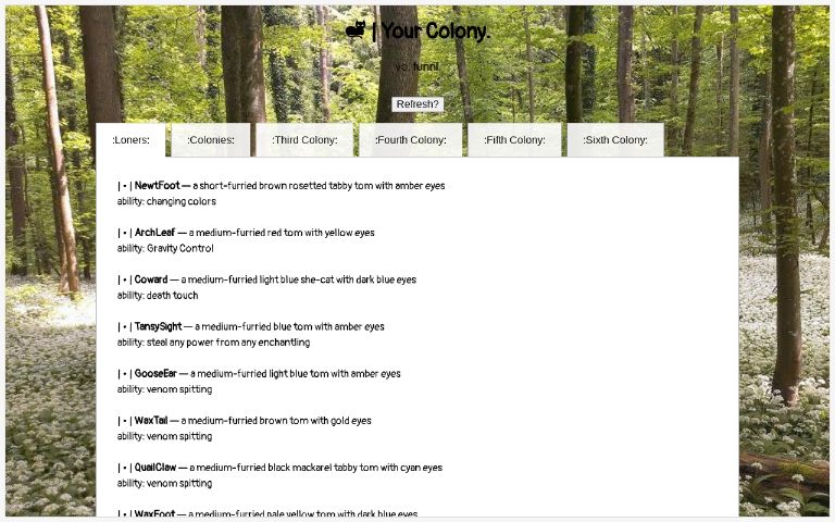 | Your Colony. ― Perchance Generator