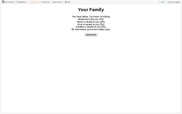 Your Family ― Perchance Generator
