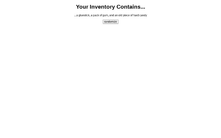 Your Inventory Contains... ― Perchance Generator