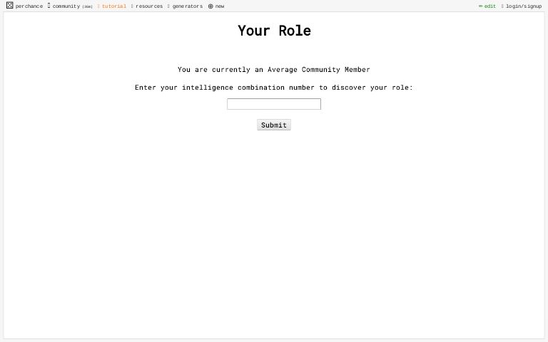 Your Role ― Perchance Generator