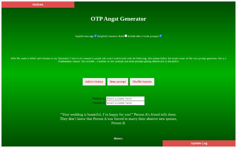 💔 OTP Angst Generator 💔