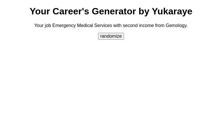 Your Career's Generator by Yukaraye