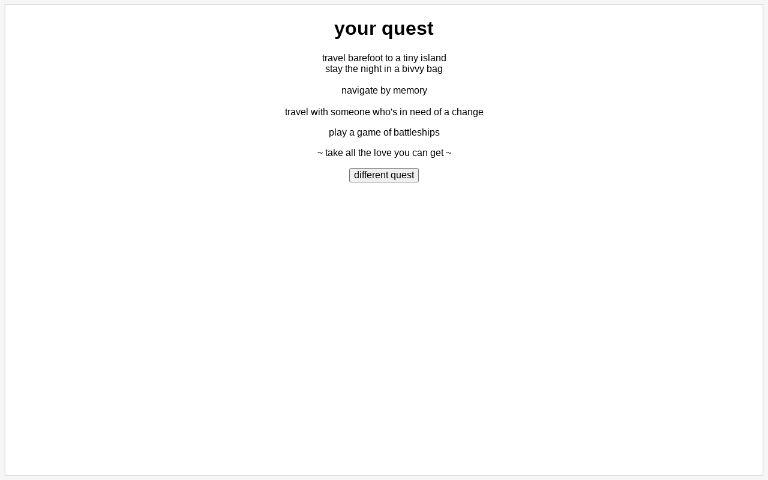 your quest ― Perchance Generator
