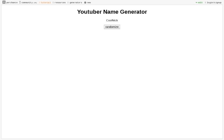 Youtuber Name Generator