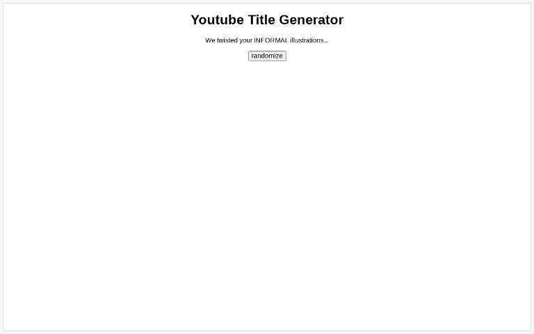 Youtube Title Generator