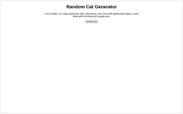 Random Cat Generator
