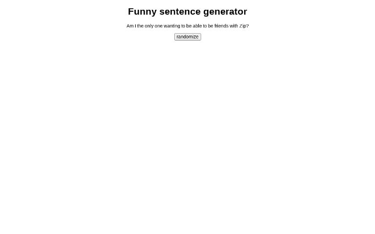 Funny sentence generator