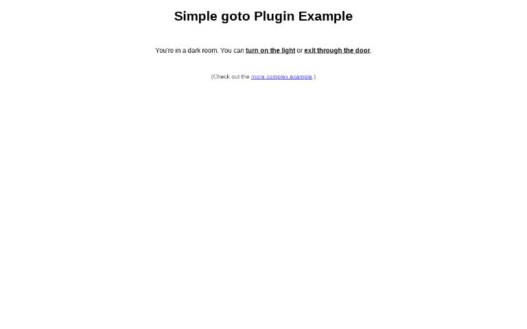 Simple goto Plugin Example
