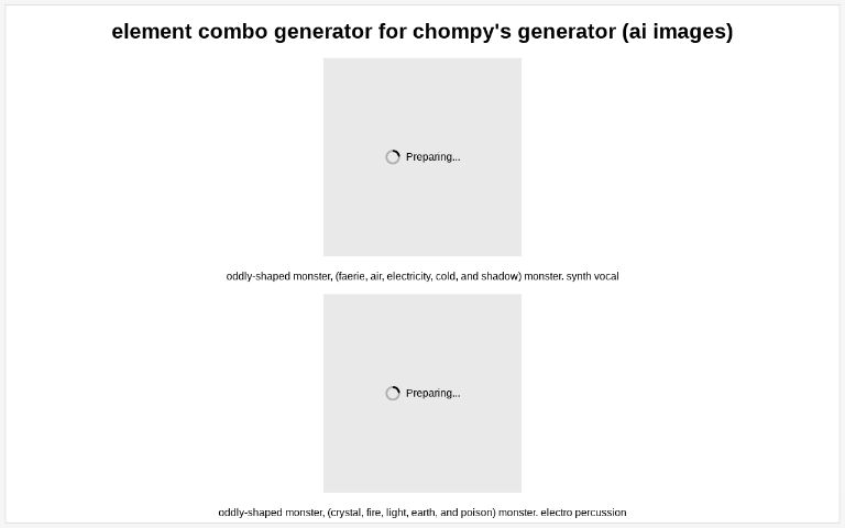 element combo generator for chompy's generator (ai images)