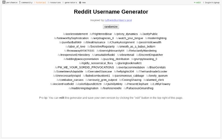 Reddit Username Generator
