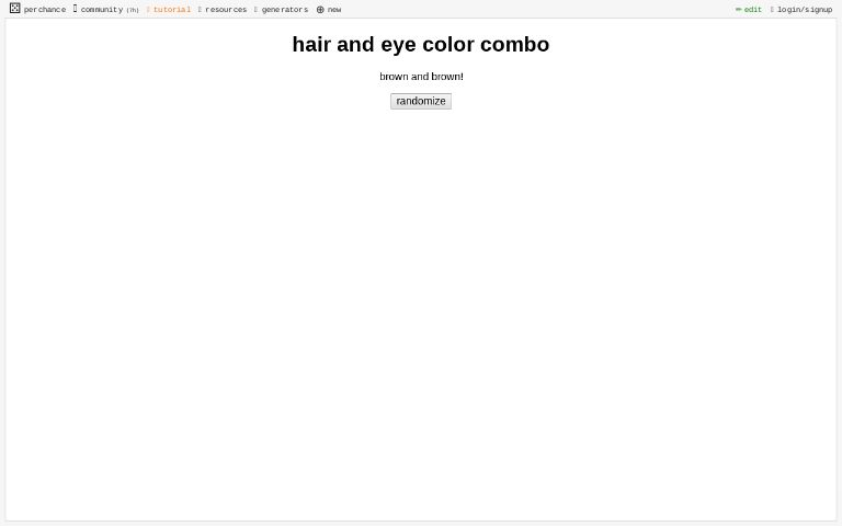 hair and eye color combo ― Perchance Generator