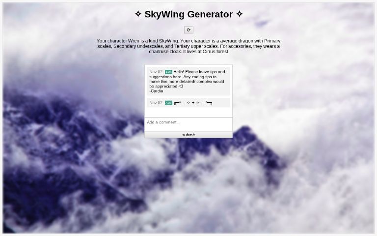 SkyWing Generator