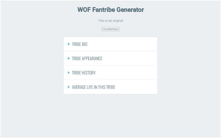 WOF Fantribe Generator