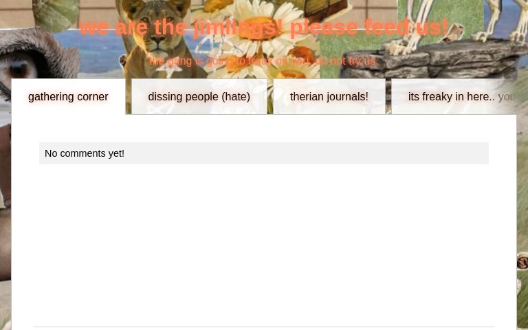 (black) we are the jimlings! please feed us! ― Perchance Generator