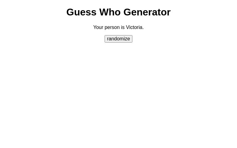 Guess Who Generator