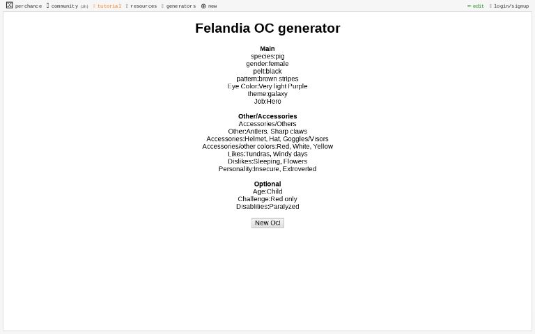Felandia OC generator