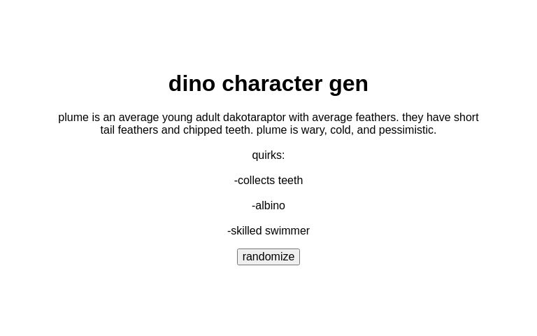 dino ― Perchance Generator